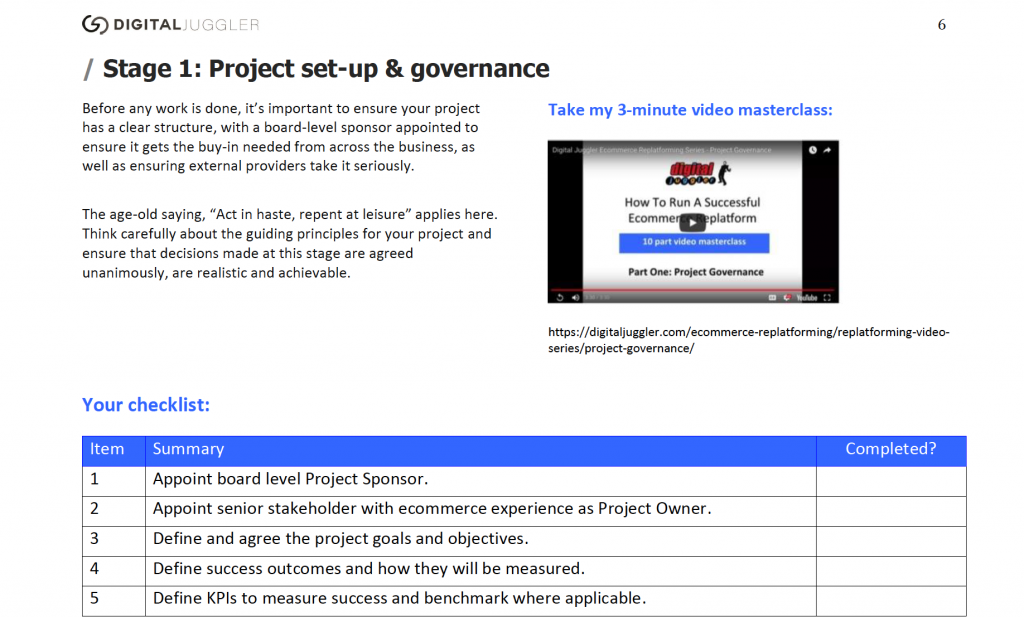 Ecommerce Replatforming Checklist | 10-Step Guide | Digital Juggler